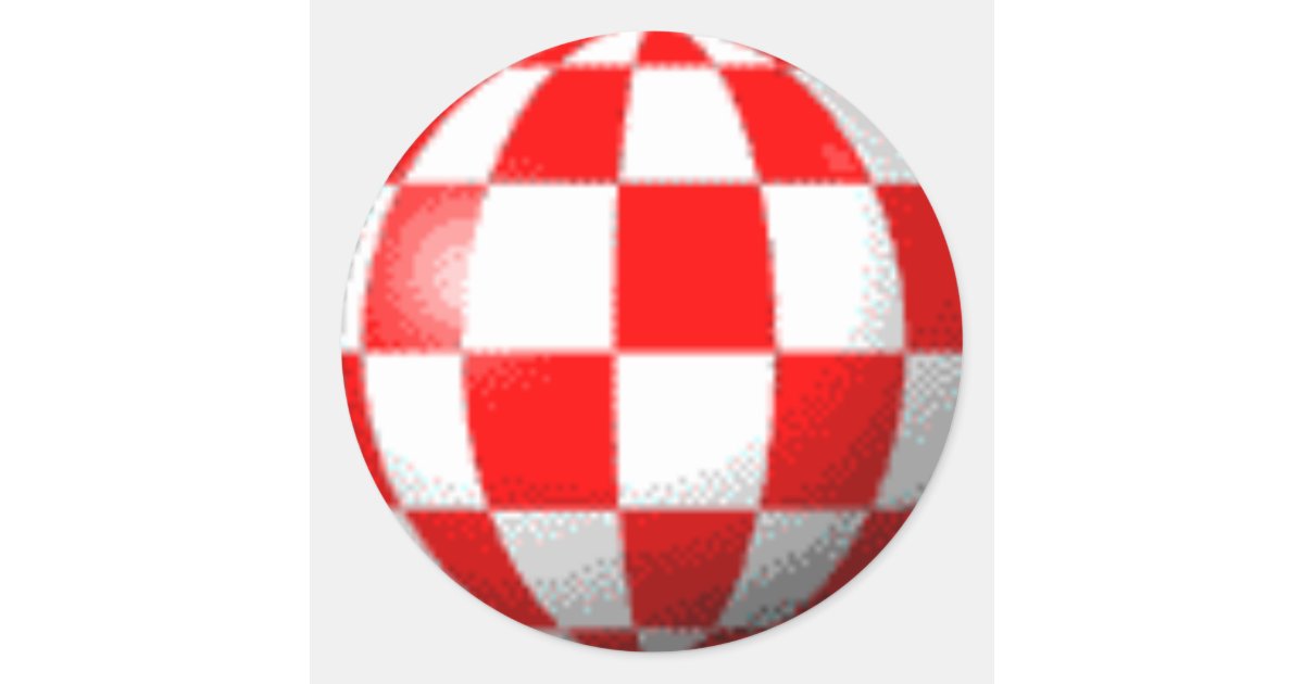 AMIGA BOING BALL CLASSIC ROUND STICKER | Zazzle