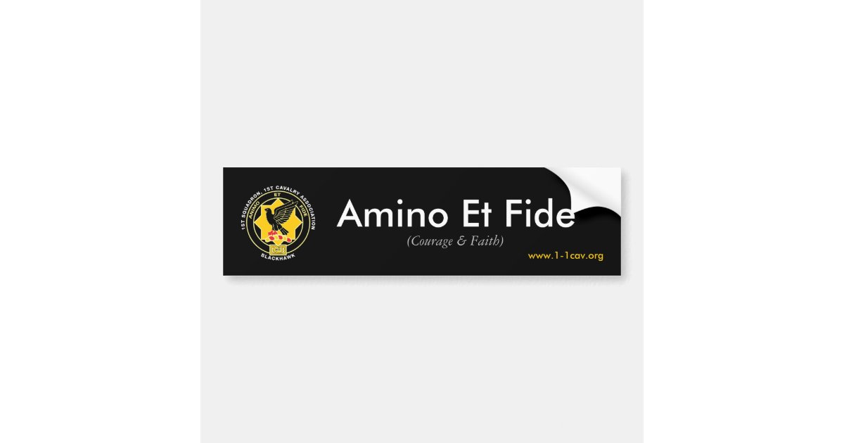 Amino Et Fide Bumper Sticker | Zazzle