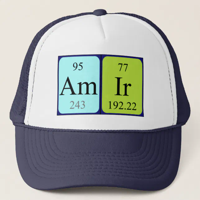 Amir periodic table name hat | Zazzle
