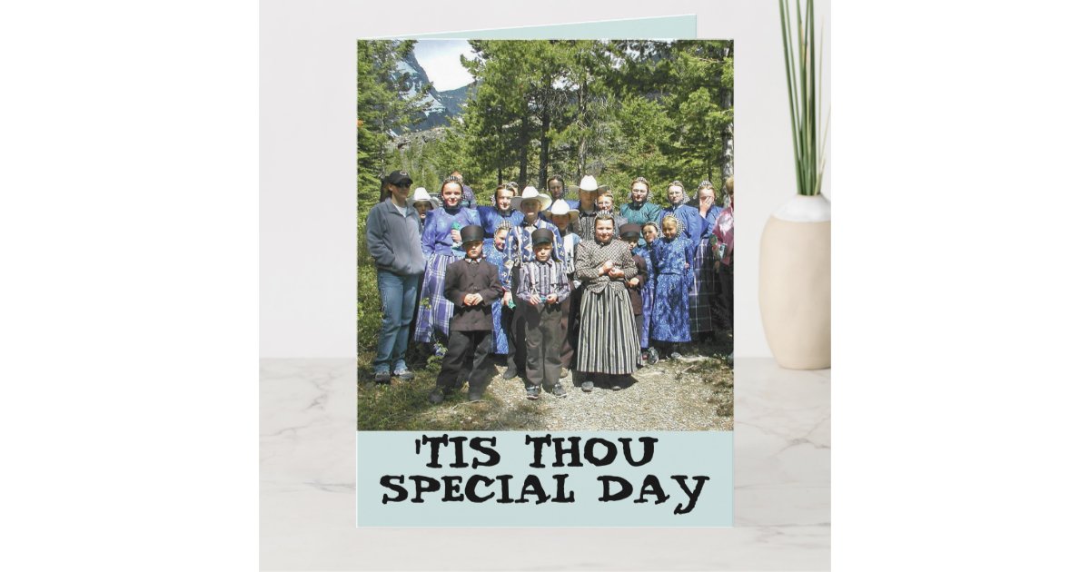AMISH BIRTHDAY FUNNY HUMOR GREETING CARD | Zazzle