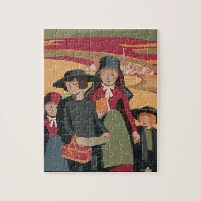 AMISH CHILDREN ART JIGSAW PUZZLE | Zazzle