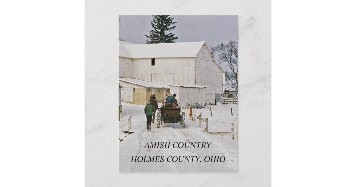 AMISH COUNTRY, HOLMES COUNTY, OHIO postcard | Zazzle