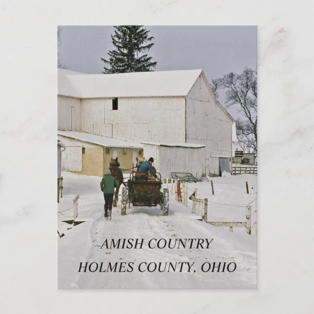 AMISH COUNTRY, HOLMES COUNTY, OHIO postcard | Zazzle