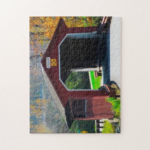 Amish Covered Bridge. Jigsaw Puzzle | Zazzle