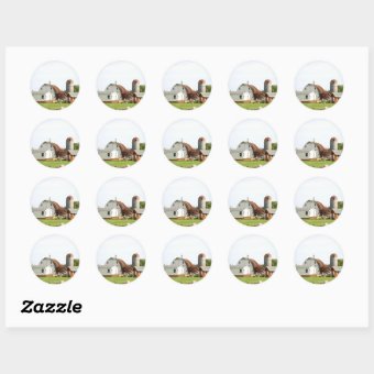Amish Farm Classic Round Sticker | Zazzle