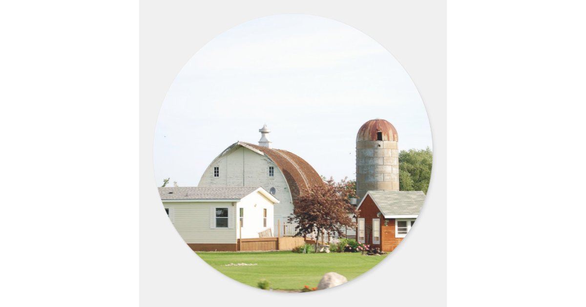 Amish Farm Classic Round Sticker | Zazzle