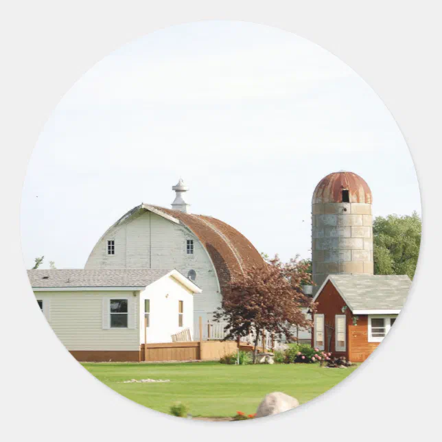 Amish Farm Classic Round Sticker | Zazzle