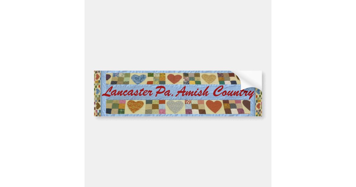 Amish Gift, Lancaster County Bumper Sticker | Zazzle