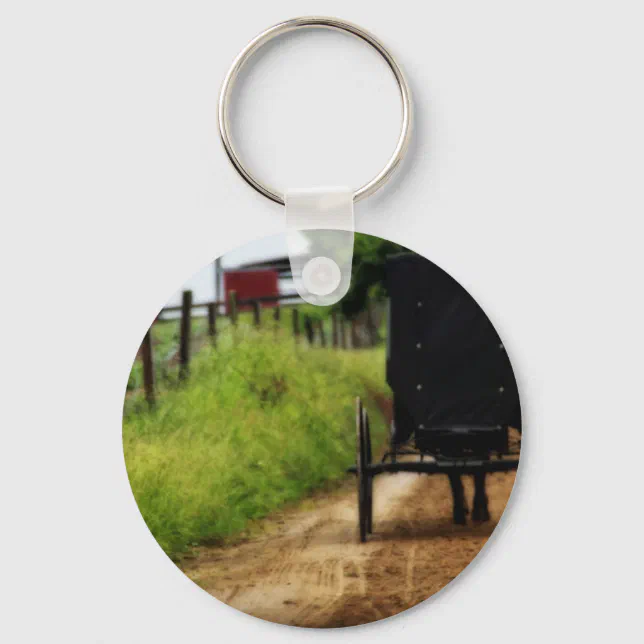 Amish Horse And Buggy Keychain | Zazzle