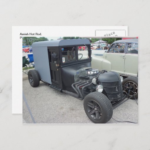 Amish Hot Rod Postcard | Zazzle