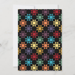 Amish Quilt Print Quilting Themed Custom Party Invitation | Zazzle
