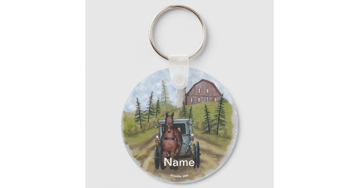 Amish Town Day keychain | Zazzle