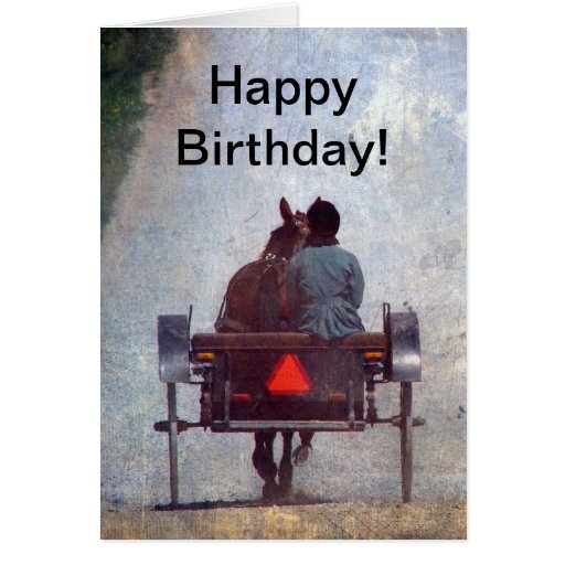 Amish Travel, Birthday Card | Zazzle