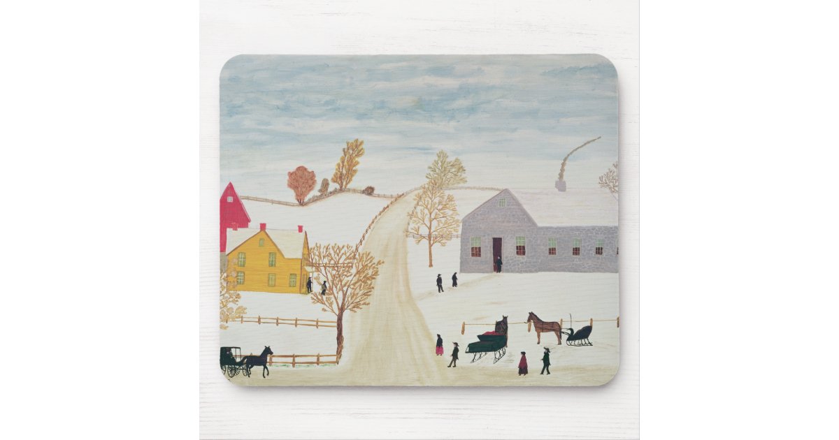 Amish Village Mouse Pad | Zazzle