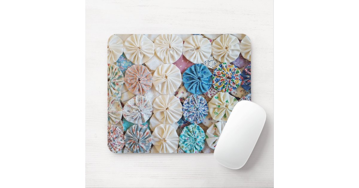 Amish Yo Yo Quilt Pattern Mouse Pad | Zazzle