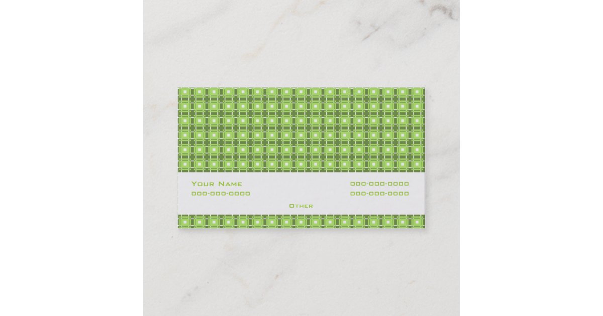 Amity Green Business Card | Zazzle