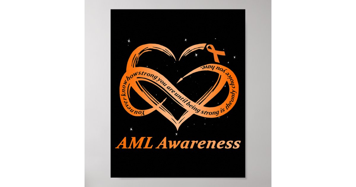 AML Warrior I'm Fine Acute Myeloid Leukemia Awaren Poster | Zazzle