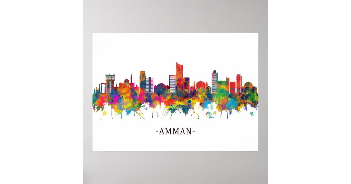Amman Jordan Skyline Poster | Zazzle