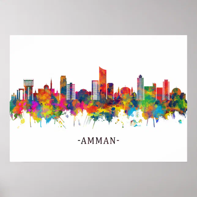 Amman Jordan Skyline Poster | Zazzle