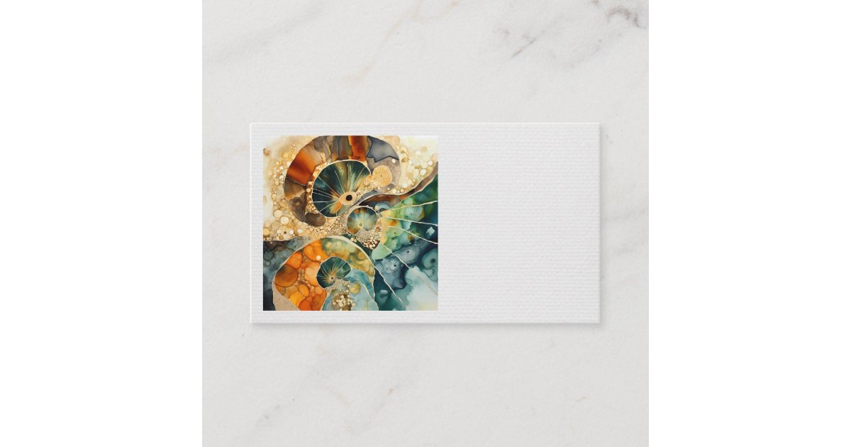Ammonite Gem Fossil Business Card | Zazzle