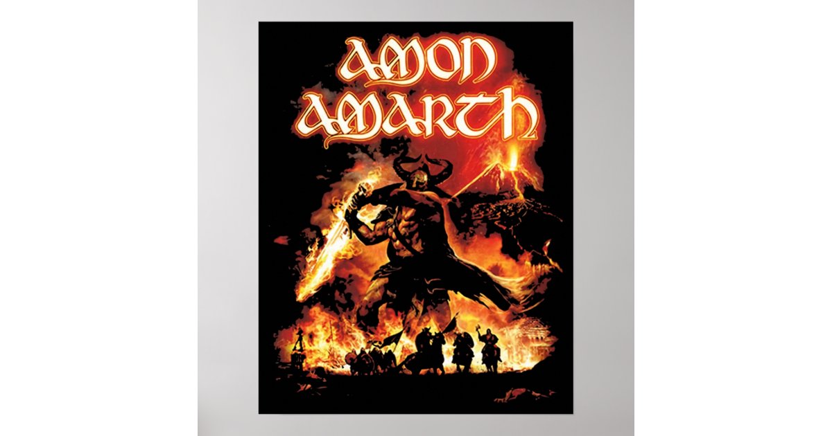 Amon Amarth Retro Fan Art Tribute Design Poster | Zazzle