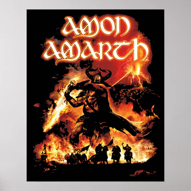 Amon Amarth Retro Fan Art Tribute Design Poster | Zazzle