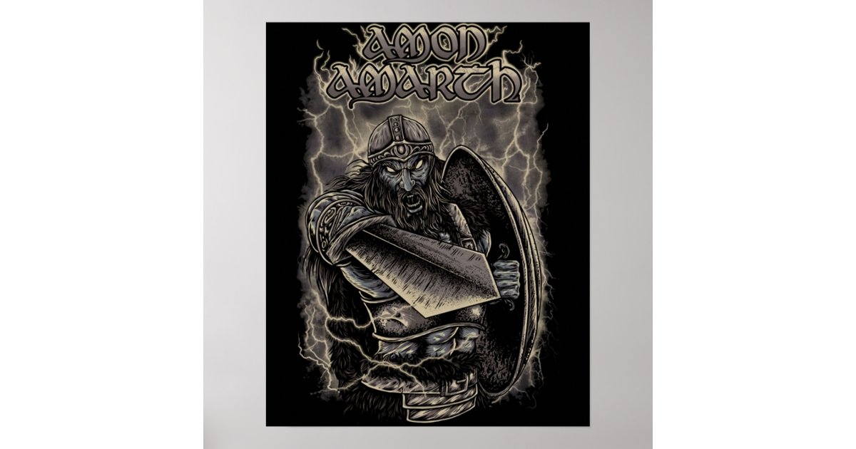 Amon Amarth Retro Fan Design Poster | Zazzle
