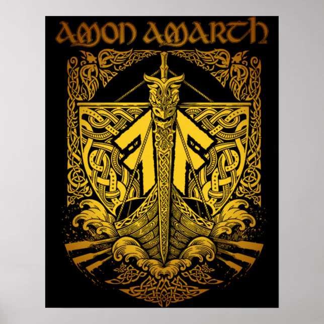 Amon Amarth Retro-Style Fan Art Design Poster | Zazzle
