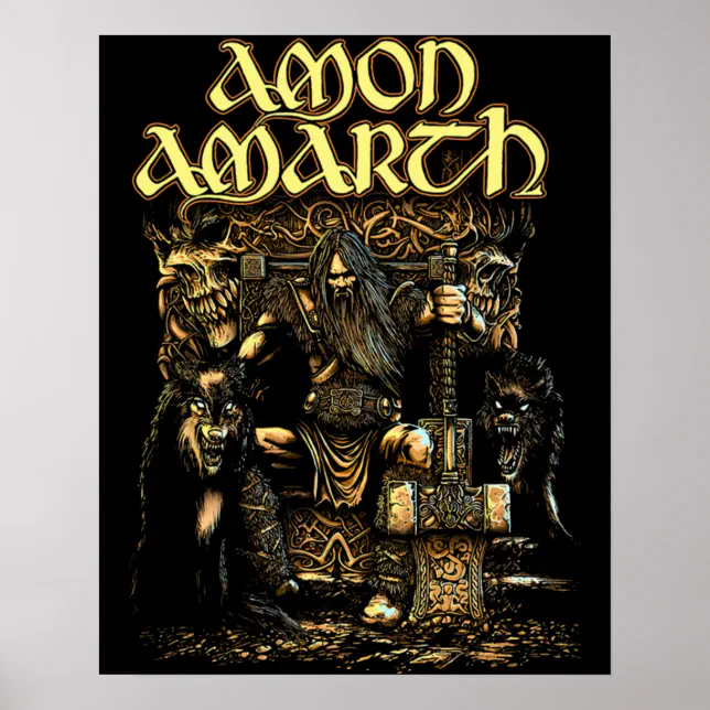 Amon Amarth Thor Band Logo Official Poster | Zazzle