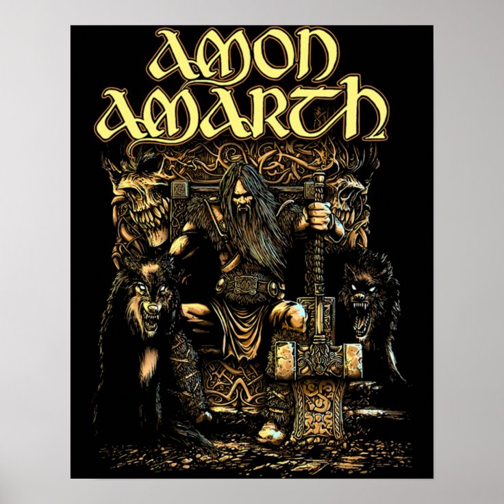 Amon Amarth Thor Band Logo Official Poster | Zazzle
