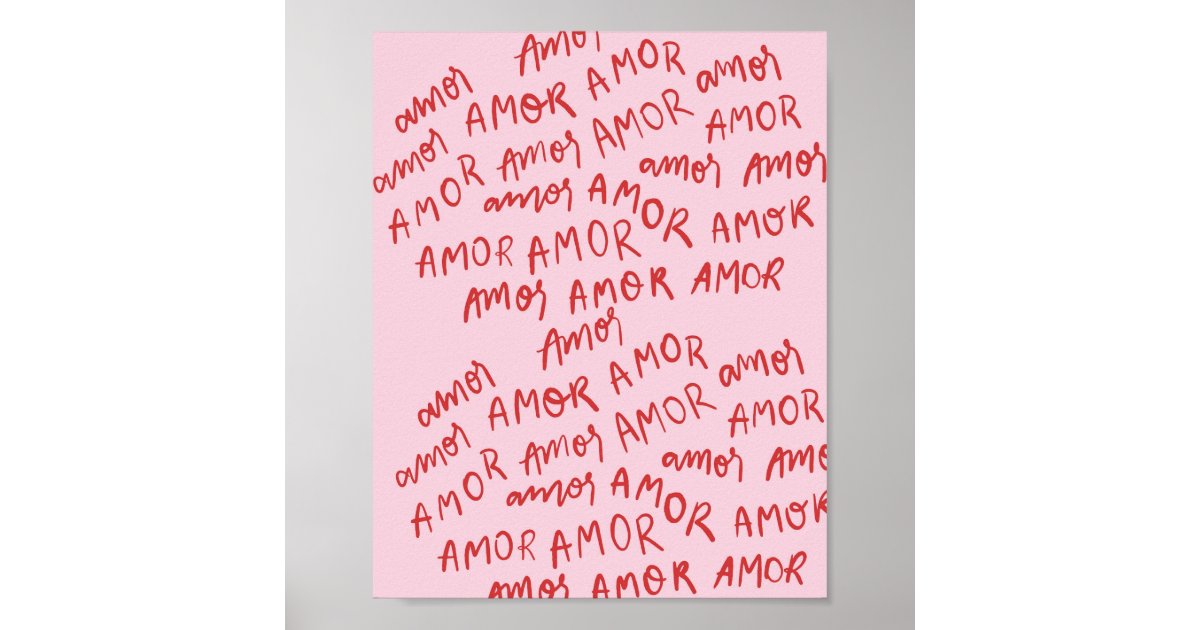 AMORE POSTER | Zazzle