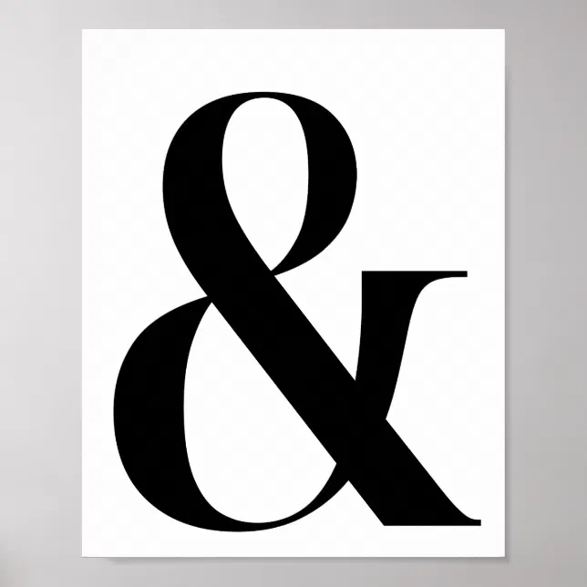 Ampersand / And Sign Poster | Zazzle