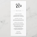 Ampersand Monogram Wedding Menu | Zazzle