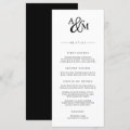 Ampersand Monogram Wedding Menu | Zazzle