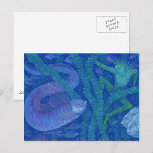 Amphibian and Fish King, fantasy art, Underwater Postcard | Zazzle