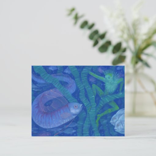 Amphibian and Fish King, fantasy art, Underwater Postcard | Zazzle