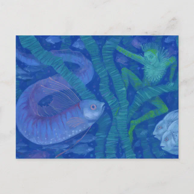 Amphibian and Fish King, fantasy art, Underwater Postcard | Zazzle