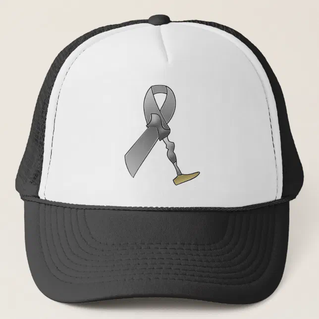 Amputee Awareness Ribbon Trucker Hat | Zazzle