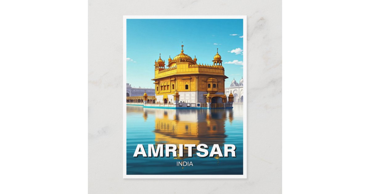 Amritsar Golden Temple Postcard | Zazzle
