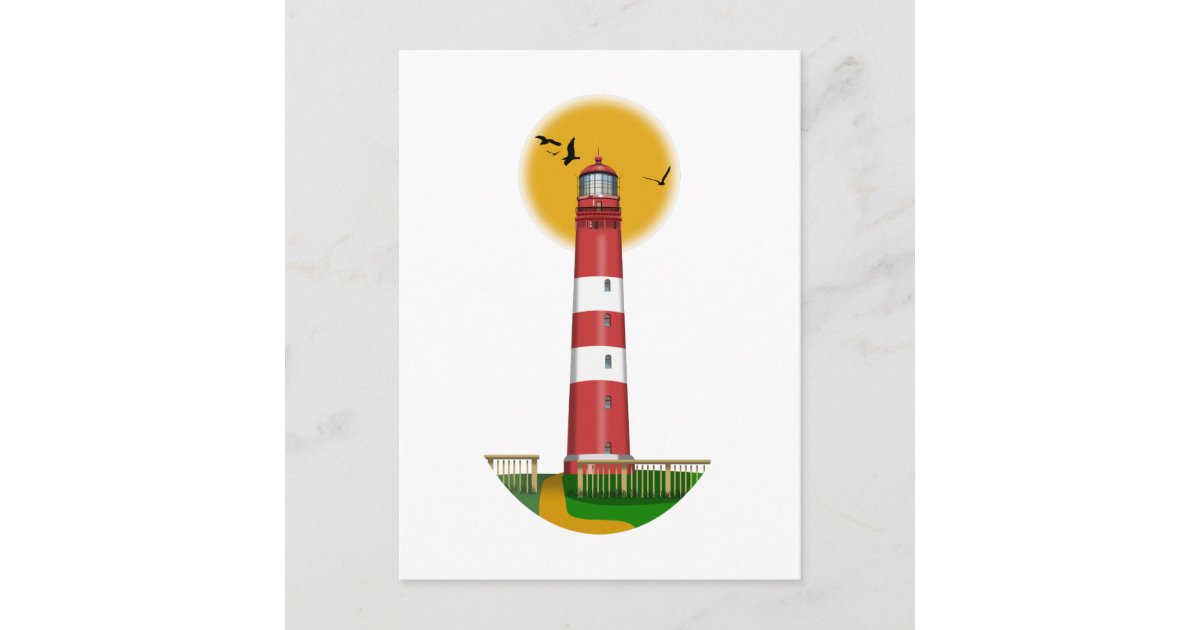 Amrum Lighthouse Germany Postcard | Zazzle