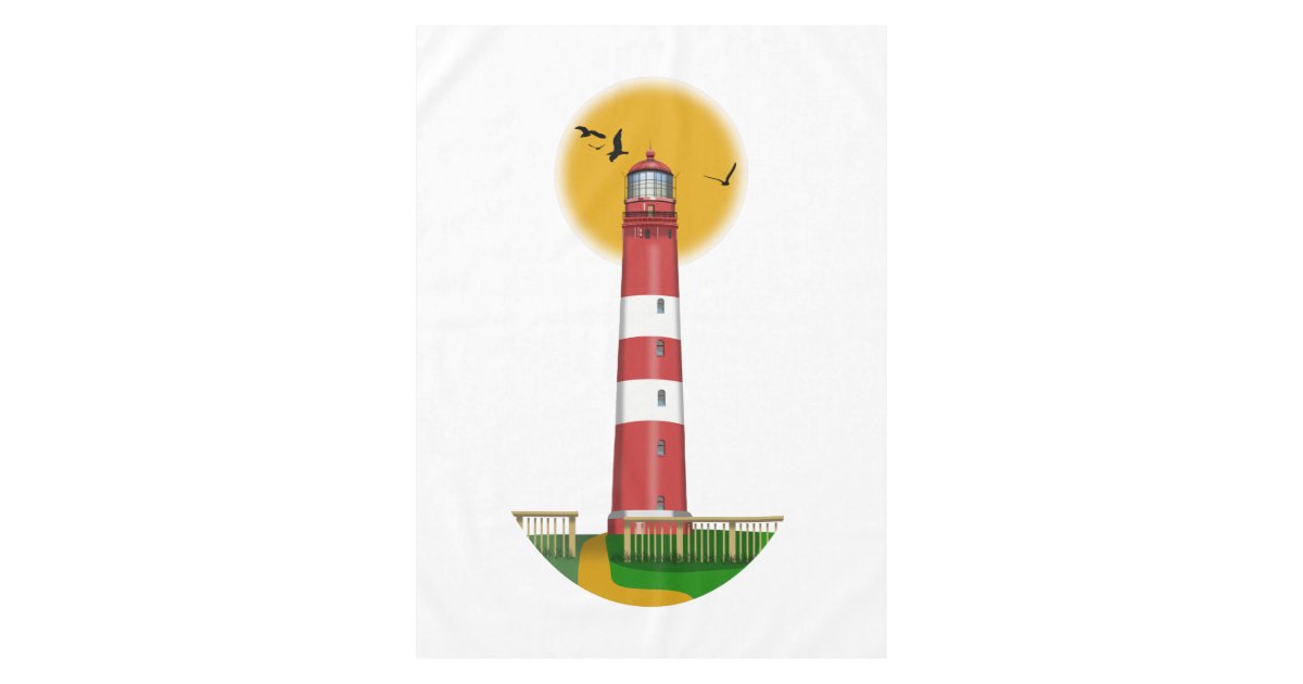 Amrum Lighthouse Germany Tablecloth | Zazzle