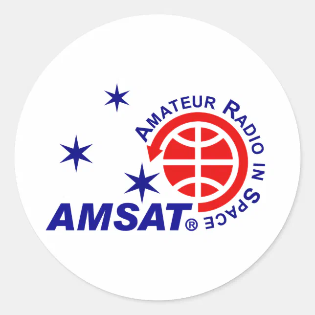 AMSAT Logo Sticker | Zazzle