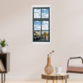 Amsterdam Canal Cityscape Fake Window View Poster | Zazzle