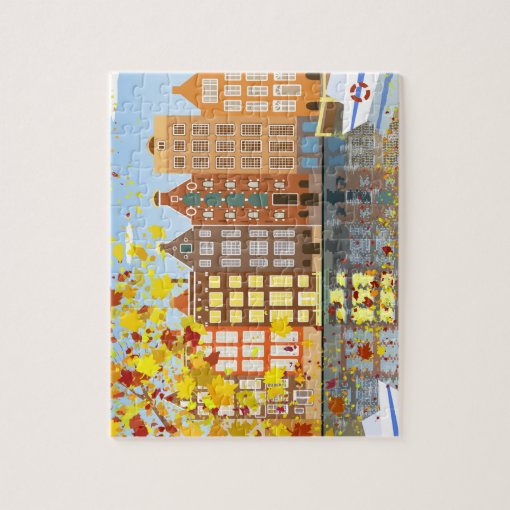 Amsterdam City Autumn Puzzle with Gift Box | Zazzle
