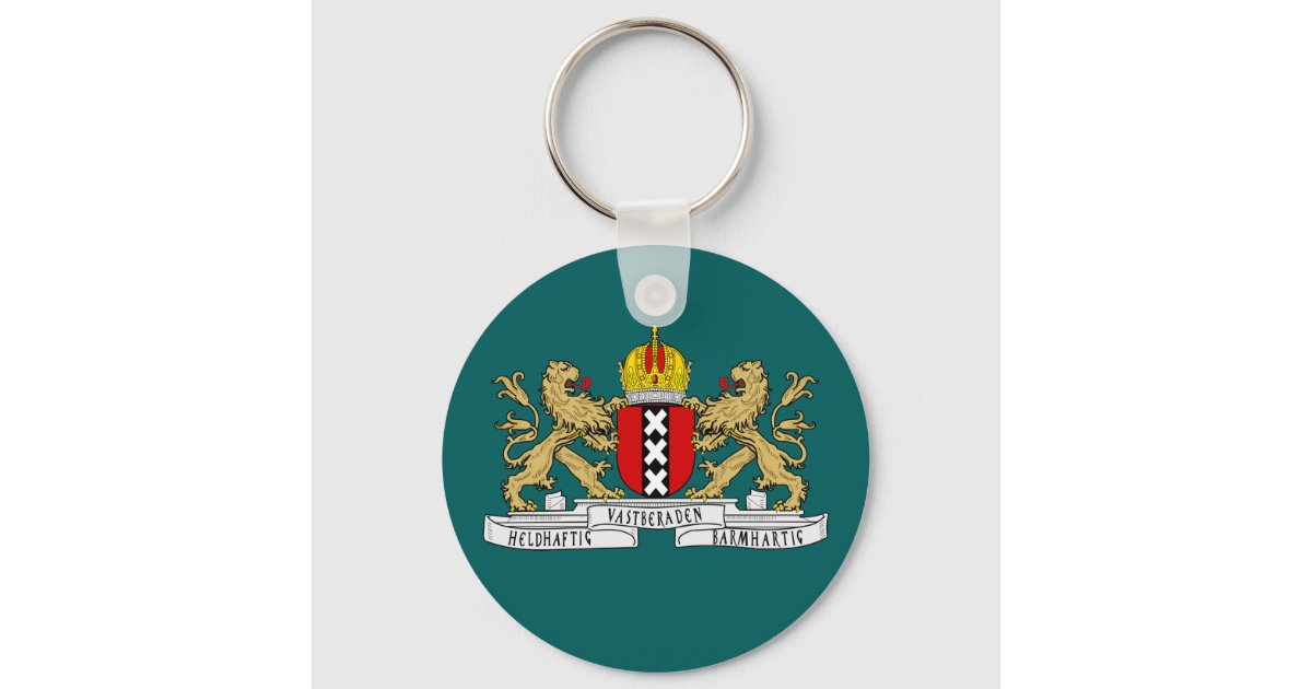 Amsterdam coat of arms keychain | Zazzle