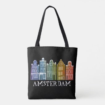 Amsterdam Houses Dutch Village Colorful Tote Bag | Zazzle