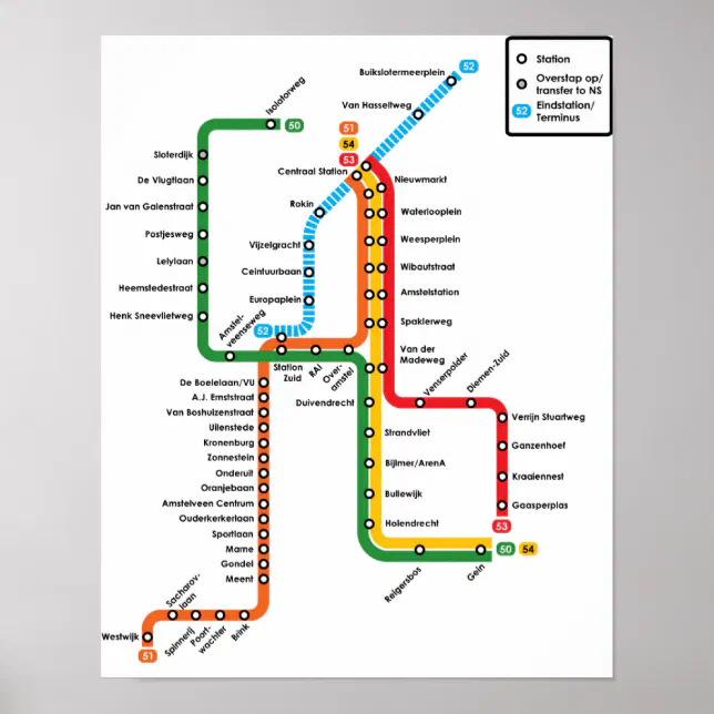 Amsterdam metro Poster | Zazzle