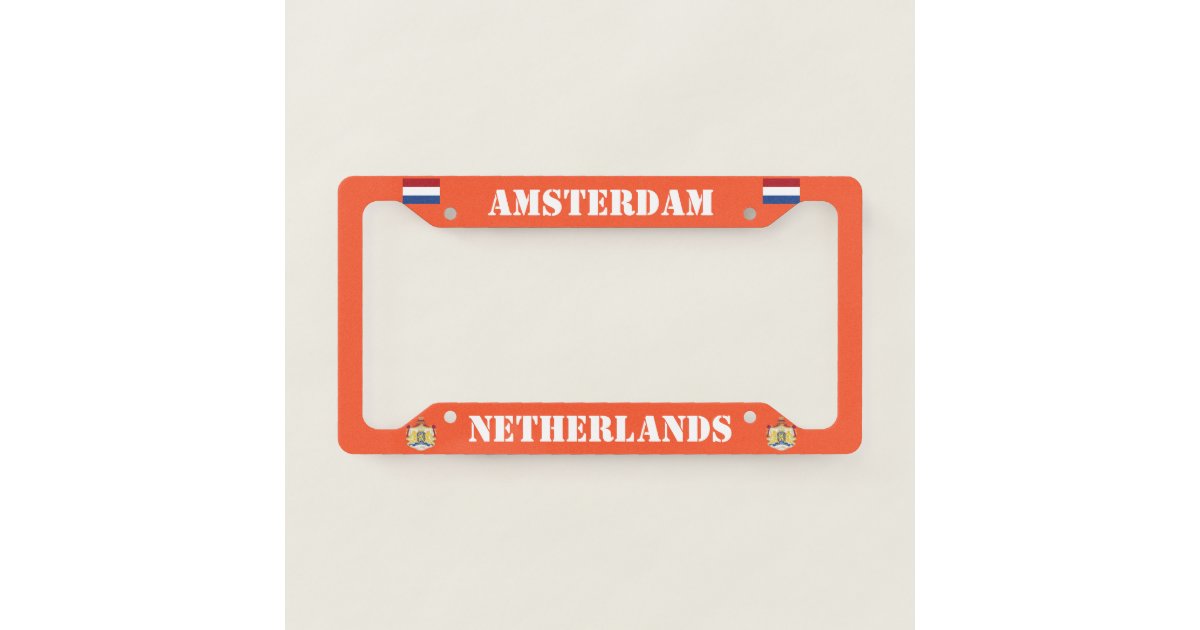 Amsterdam, Netherlands License Plate Frame | Zazzle