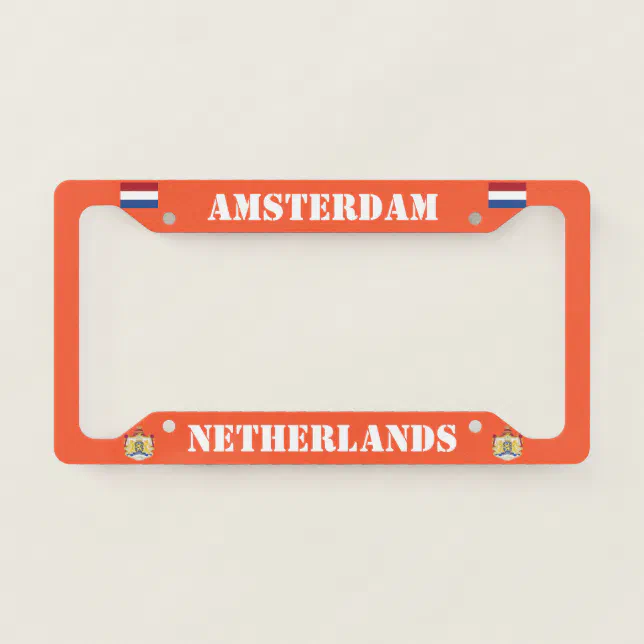 Amsterdam, Netherlands License Plate Frame | Zazzle