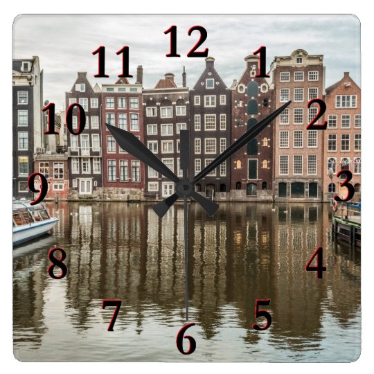 Amsterdam Square Wall Clock | Zazzle.com